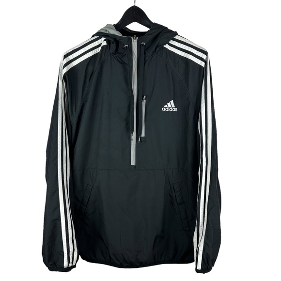 adidas | Jackets & Coats | Mens Y2k Adidas Climaproof Black Windbreaker ...